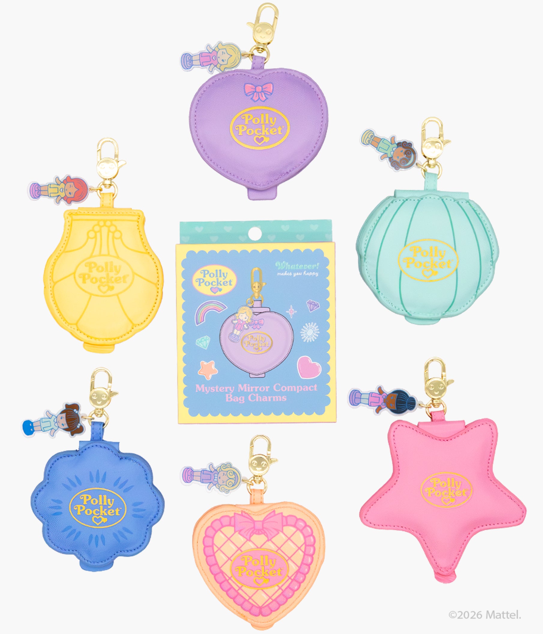 Polly Pocket - Mystery Box Mirror Compact Bag Charm - Blind Box ...